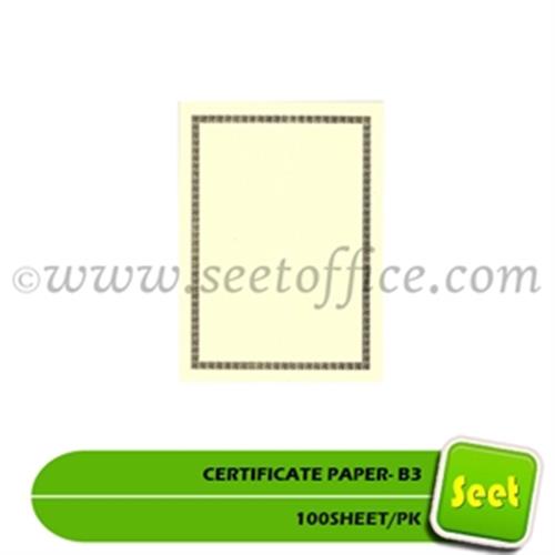 CERTIFICATE PAPER- B3, 100SHEET/PACK - Seet Office Supplies Malaysia