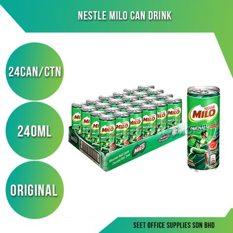 NESTLE MILO CAN DRINK -ORIGINAL 24 X 240ML/CTN - Seet Office Supplies ...