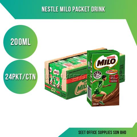 NESTLE MILO PACKET DRINK 24 X 200ML/CTN - Seet Office Supplies Malaysia