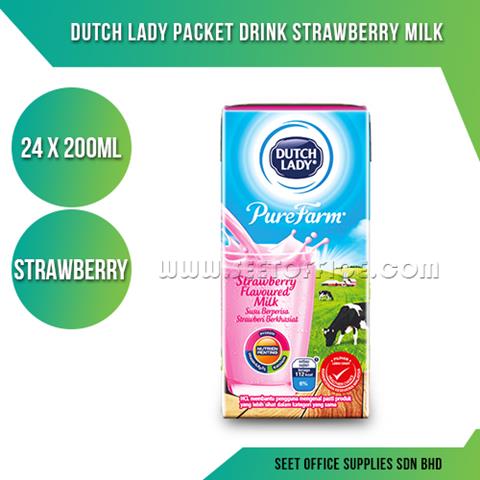 DUTCH LADY PACKET DRINK STRAWBERRY MILK - 24 X 200ML/CTN - Seet Office ...