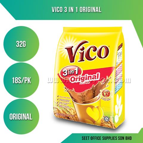 VICO 3 IN 1 ORIGINAL 32GM , 18S/PK - Seet Office Supplies Malaysia
