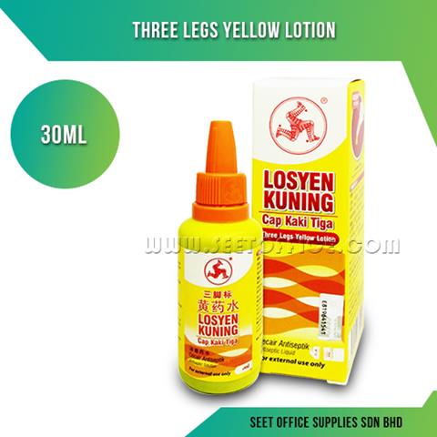 THREE LEGS YELLOW LOTION 30ML - Seet Office Supplies Malaysia