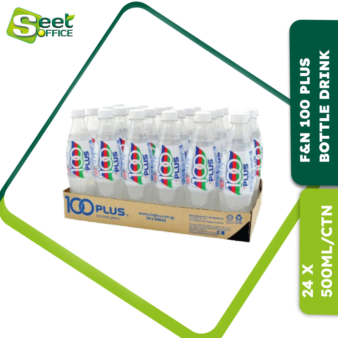 F&N 100 PLUS BOTTLE DRINK 24 X 500ML/CTN - Seet Office Supplies Malaysia