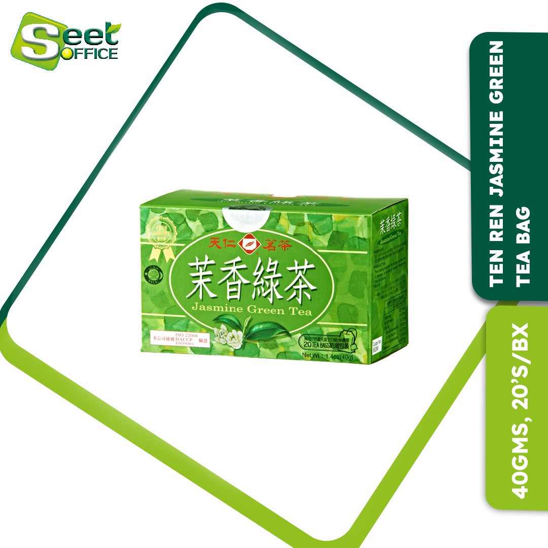 TEN REN JASMINE GREEN TEA BAG 40GMS, 20'S/BX - Seet Office Supplies ...