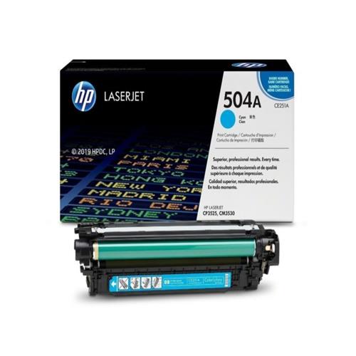 HP COLOR LASERJET TONER CARTRIDGE FOR CP3525/CM3530,CYAN COLOR CE251A ...