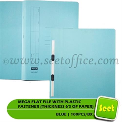 MEGA FLAT FILE WITH PLASTIC FASTENER (THICKNESS 6'S OF PAPER) BLUE ...