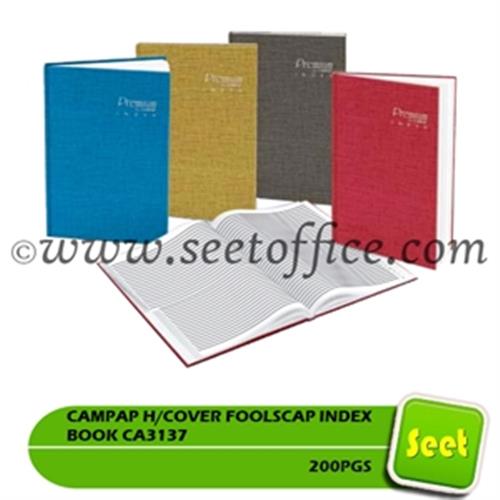 CAMPAP H/COVER FOOLSCAP INDEX BOOK (200PGS) - Seet Office Supplies Malaysia