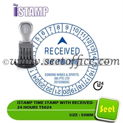 ISTAMP TIME STAMP WITH RECEIVED-24 HOURS/50MM - Seet Office Supplies ...