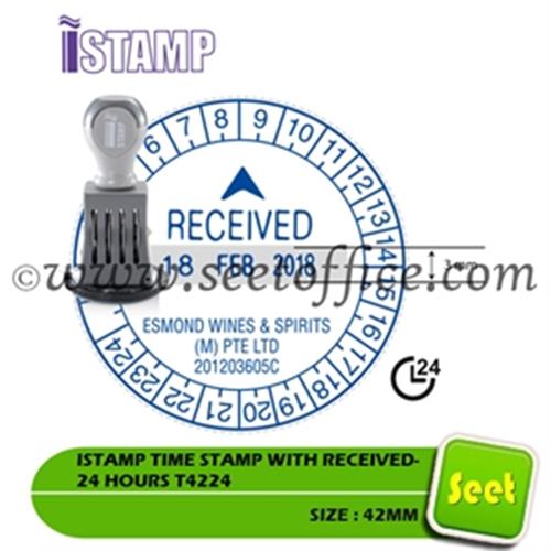 ISTAMP TIME STAMP WITH RECEIVED-24 HOURS/42MM - Seet Office Supplies ...