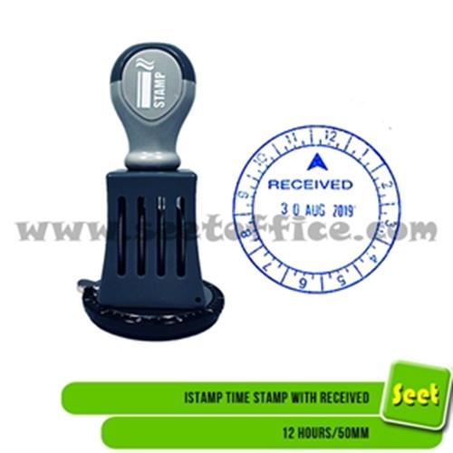 ISTAMP TIME STAMP WITH RECEIVED-12 HOURS/50MM - Seet Office Supplies ...