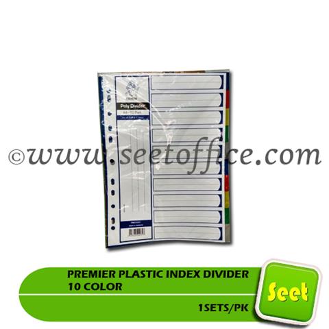 PREMIER PLASTIC INDEX DIVIDER - 10 COLOR (1SETS/PK) - Seet Office ...