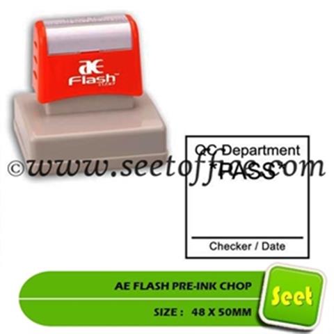 AE FLASH PRE-INK CHOP SIZE 48 X 50MM - Seet Office Supplies Malaysia