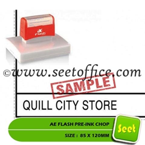 AE FLASH PRE-INK CHOP SIZE 85 X 120MM - Seet Office Supplies Malaysia