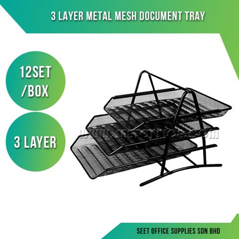 3 LAYER METAL MESH DOCUMENT TRAY ( 12PCS/BX ) - Seet Office Supplies ...