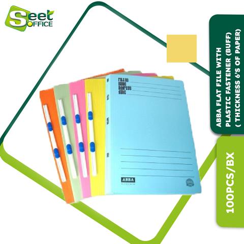 ABBA FLAT FILE WITH PLASTIC FASTENER (THICKNESS 6'S OF PAPER) BUFF ...