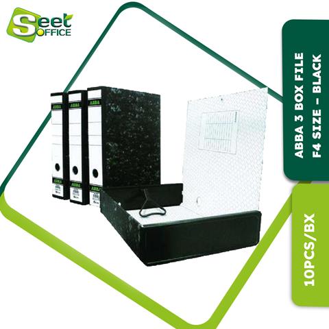 ABBA 3" BOX FILE F4 SIZE BLACK [10PCS/BOX] - Seet Office Supplies Malaysia