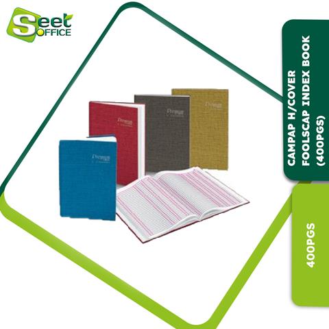CAMPAP HARDCOVER FOOLSCAP INDEX BOOK 70GM (400PGS) - Seet Office ...