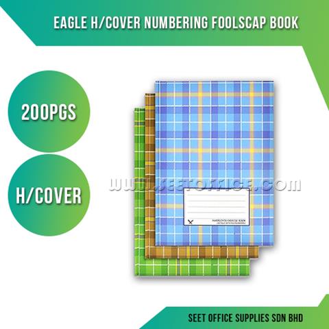 EAGLE H/COVER NUMBERING FOOLSCAP BOOK (200PGS) - Seet Office Supplies ...