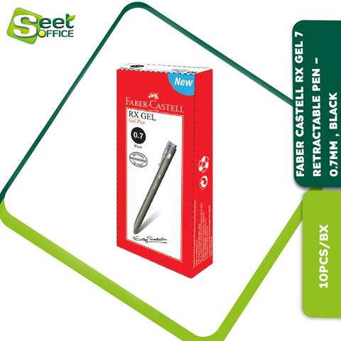 FABER CASTELL RX GEL 7 RETRACTABLE PEN 0.7MM BLACK (10PCS/BOX) - Seet ...