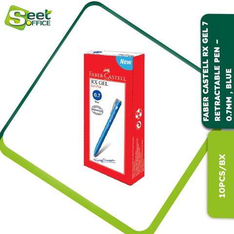 FABER CASTELL RX GEL 7 RETRACTABLE PEN 0.7MM BLUE (10PCS/BOX) - Seet ...