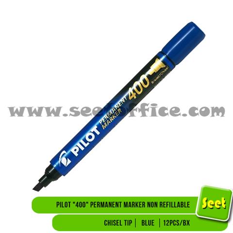 PILOT 400 PERMANENT MARKER NON REFILLABLE (CHISEL TIP) BLUE (12PCS/BOX ...