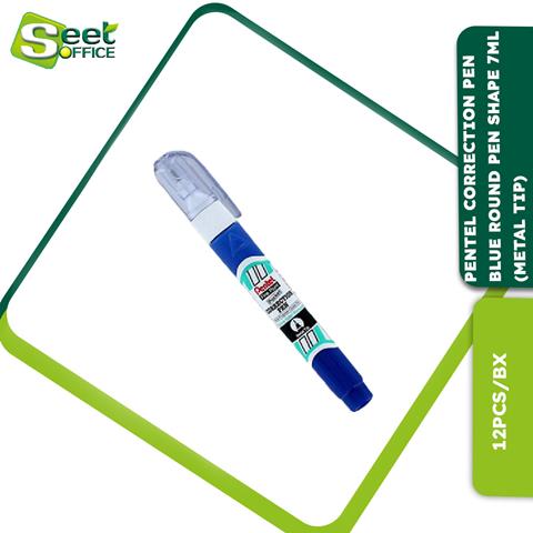 PENTEL CORRECTION PEN TYPE BLUE (METAL TIP) 7ML (12PCS/BOX) - Seet ...