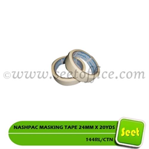 NASHPAC MASKING TAPE 24MMx19YDS (12ROLL/BD) [144ROLL/CTN] - Seet Office ...