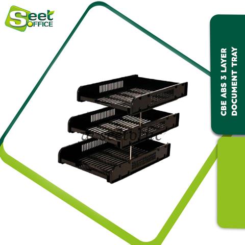 CBE ABS DOCUMENT TRAY 3 LAYER MIX COLOR (1 SET/BOX) [12 SETS/CTN ...