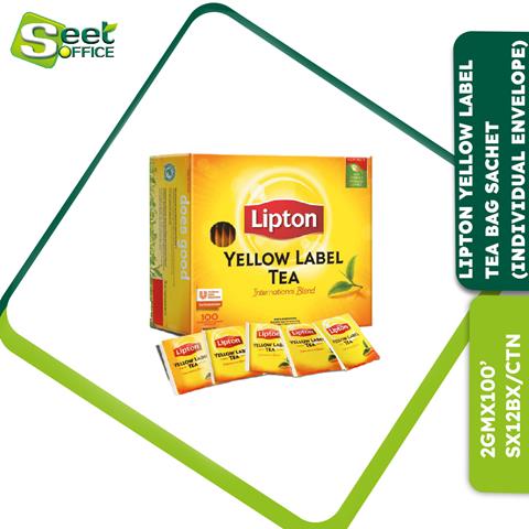 LIPTON YELLOW LABEL TEA BAG SACHET (INDIVIDUAL ENVELOPE) 100'S X 2G/BOX ...