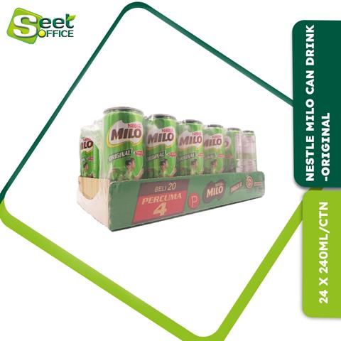 NESTLE MILO CAN DRINK -ORIGINAL 24 X 240ML/CTN - Seet Office Supplies ...
