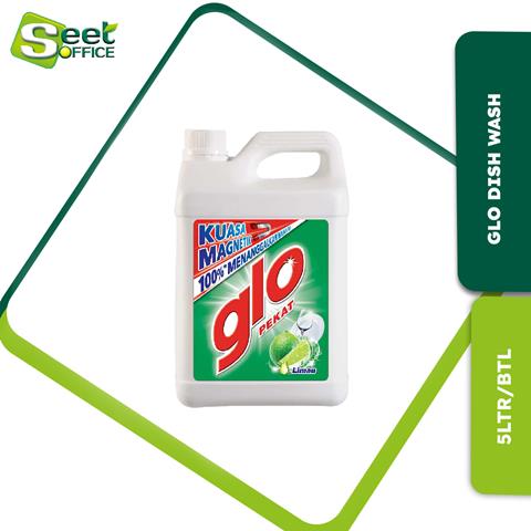 GLO DISH WASH 5 LITER (3 BOTOL/CTN) - Seet Office Supplies Malaysia