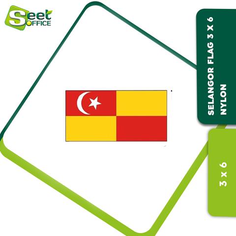 SELANGOR FLAG NYLON 3'x6' (90CMx180CM) - Seet Office Supplies Malaysia