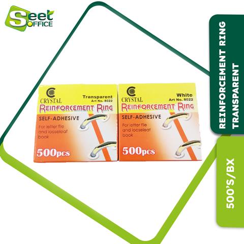 CRYSTAL REINFORCEMENT RING TRANSPARENT 500'S (10BOX/PACK) - Seet Office ...