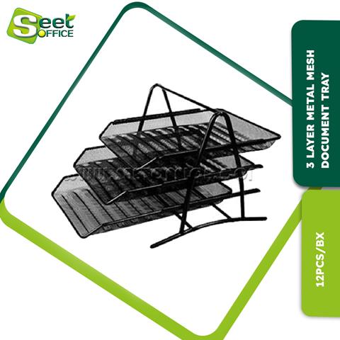 3-TIER WIRE MESH DOCUMENT LETTER TRAY SIZE: 30CM(L)x25CM(W)x33CM(H ...