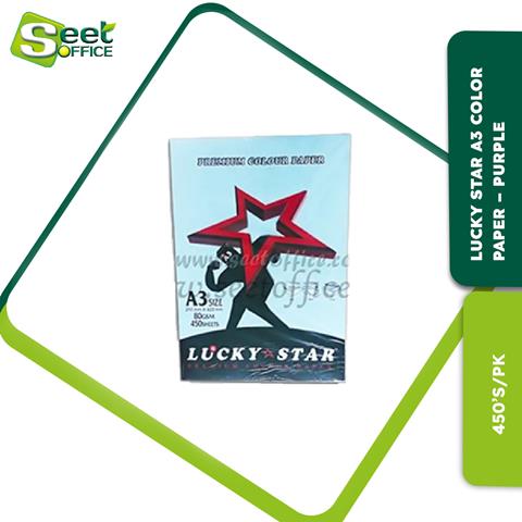 LUCKY STAR A3 COLOR PAPER -BLUE,450'S/PK - Seet Office Supplies Malaysia