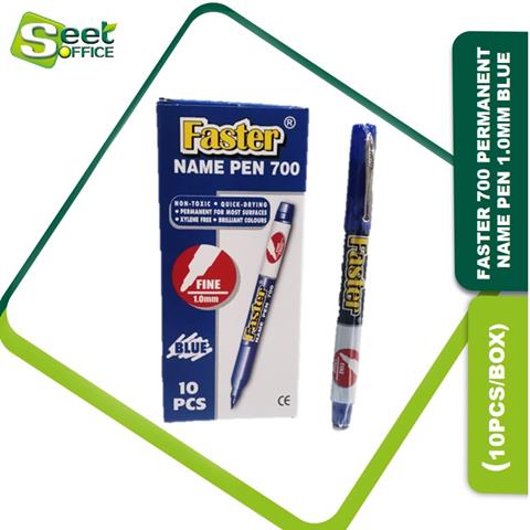 FASTER 700 PERMANENT NAME PEN 1.0MM BLUE (10PCS/BOX) - Seet Office ...