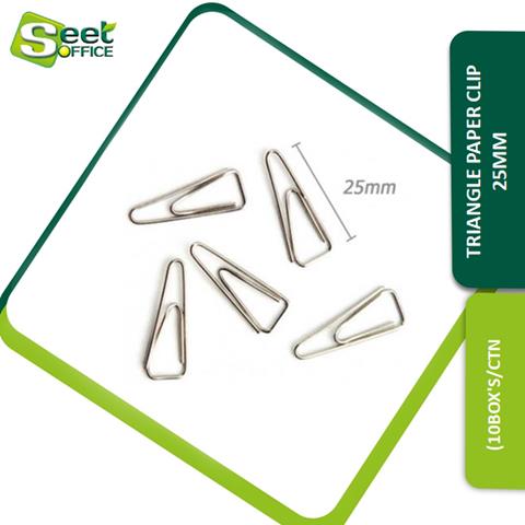 TRIANGLE PAPER CLIP 25MM (10 S.BOX/BOX) - Seet Office Supplies Malaysia