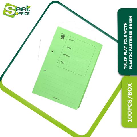 TULIP FLAT FILE WITH PLASTIC FASTENER THICKNESS 8' OF PAPER GREEN ...