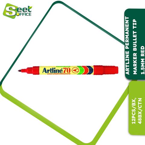 ARTLINE 70 PERMANENT MARKER BULLET TIP 1.5MM RED (12PCS/BOX) [48 BOX ...