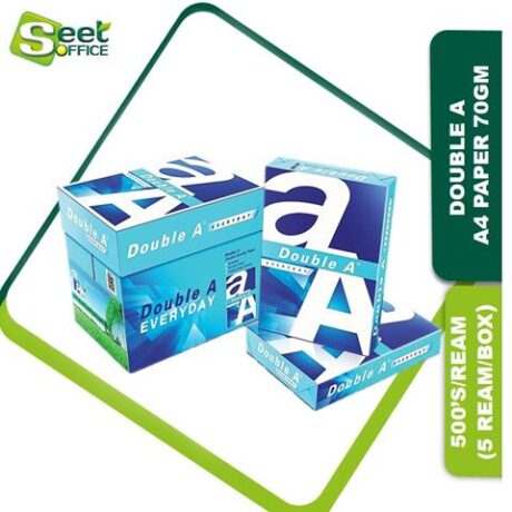 DOUBLE A A4 PAPER 80GM 500'S/REAM (5 REAM/BOX) - Seet Office Supplies ...