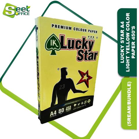 LUCKY STAR A4 LIGHT COLOR PAPER YELLOW 450'S (5REAM/BUNDLE) - Seet ...