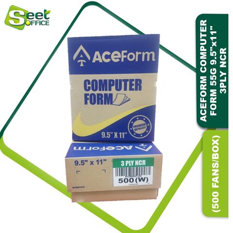 ACEFORM COMPUTER FORM 55G 9.5"x11" 3PLY NCR (500 FANS/BOX) - Seet ...