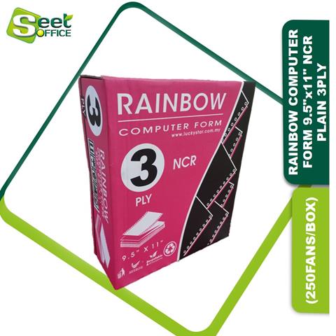 RAINBOW COMPUTER FORM 9.5"x11" NCR 3PLY (250FANS/BOX) - Seet Office ...