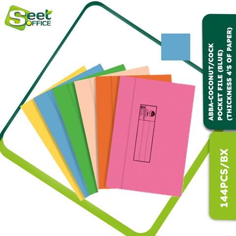 ABBA POCKET FILE MANILA CARD (THICKNESS 4'S OF PAPER) BLUE [144PCS/BOX ...