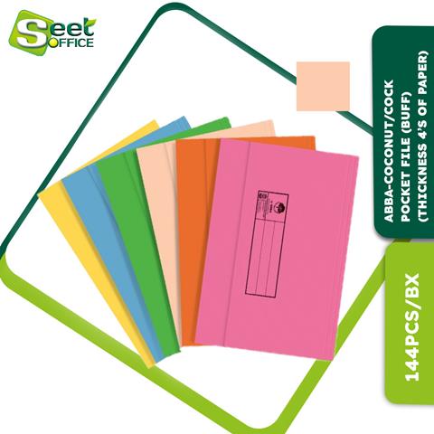 ABBA POCKET FILE MANILA CARD (THICKNESS 4'S OF PAPER) BUFF [144PCS/BOX ...