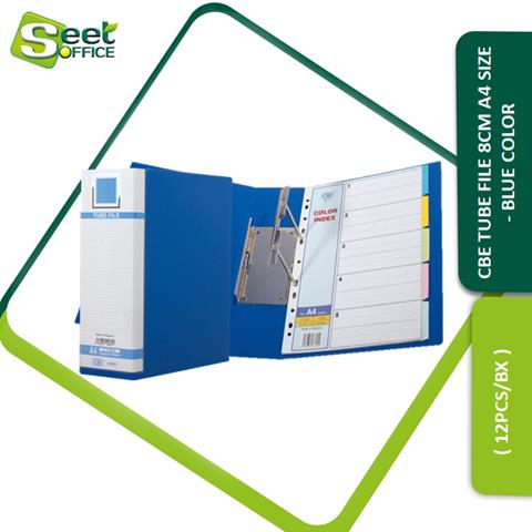CBE A4 PVC TUBE FILE 8CM BLUE (12PCS/BOX) [48PCS/CTN] - Seet Office ...
