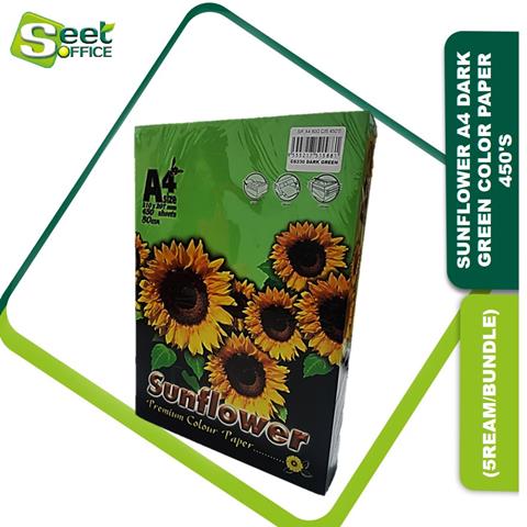 SUNFLOWER A4 DARK COLOR PAPER DARK GREEN 450'S/REAM (5REAM/BUNDLE ...