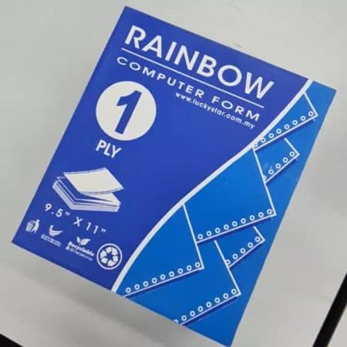 RAINBOW COMPUTER FORM 9.5"x11" NCR 1PLY (920FANS/BOX) - Seet Office ...