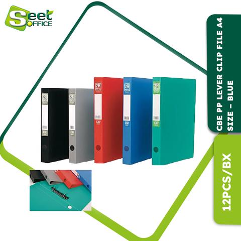 CBE A4 PP LEVER CLIP FILE BLUE (12PCS/BOX) [144PCS/CTN] - Seet Office ...