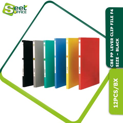 CBE F/C PP LEVER CLIP FILE BLACK (12PCS/BOX) [144PCS/CTN] - Seet Office ...